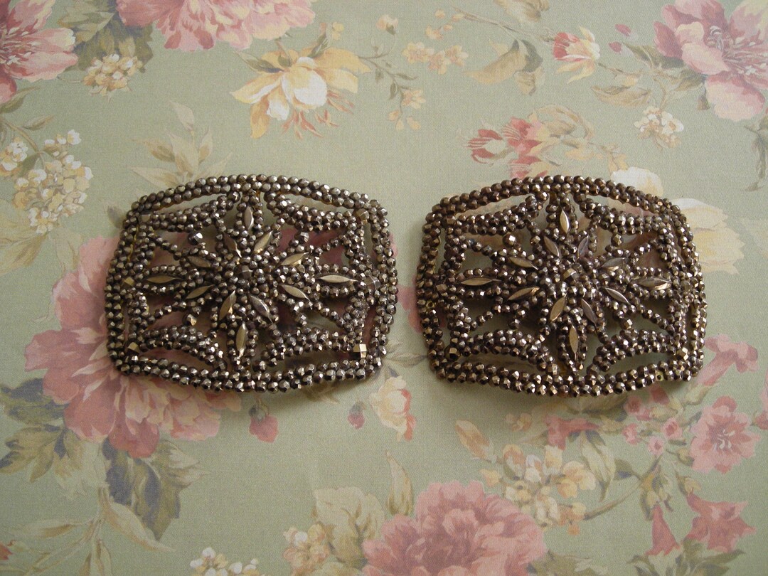 Antique French Victorian / Edwardian Cut Steel Shoe Buckles - Etsy