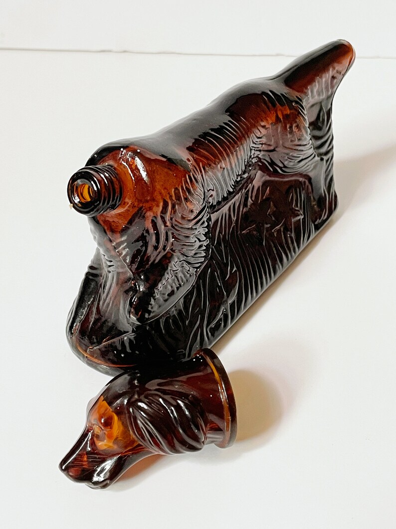 Vintage Avon at Point Dog Shaped Brown Glass Aftershave Bottle - Etsy