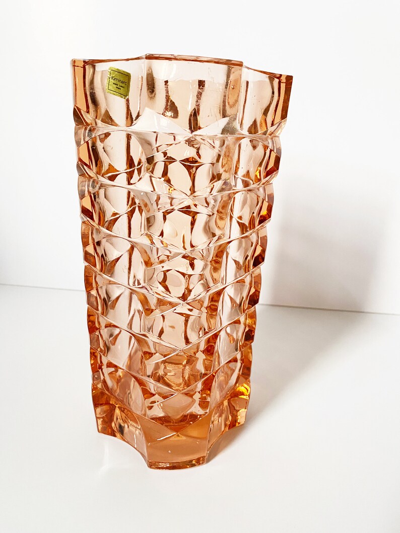 Vintage Luminarc ROSALINE Large Pink Vase - Etsy