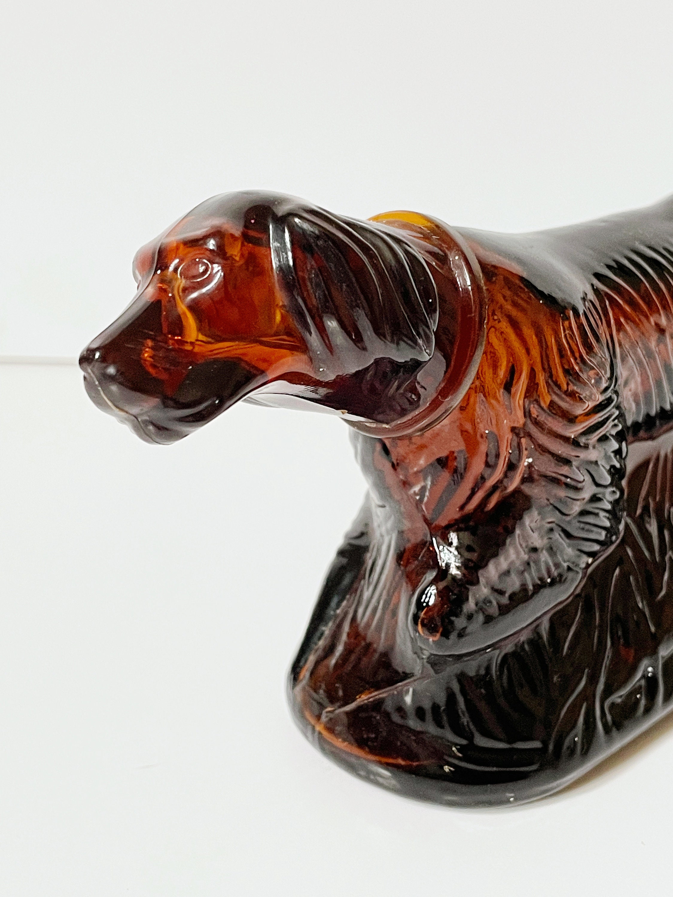 Vintage Avon at Point Dog Shaped Brown Glass Aftershave - Etsy
