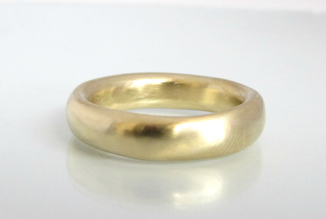 Round Gold Ring Thick Gold Ring Rose Gold Ring Stackable - Etsy