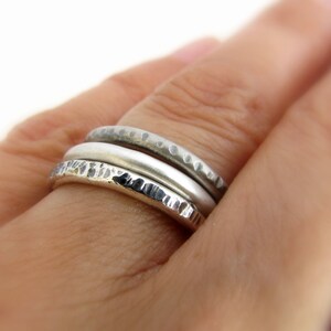 Silver Stackables, Silver Stackable Ring, Set of 3 Stacking Rings ...