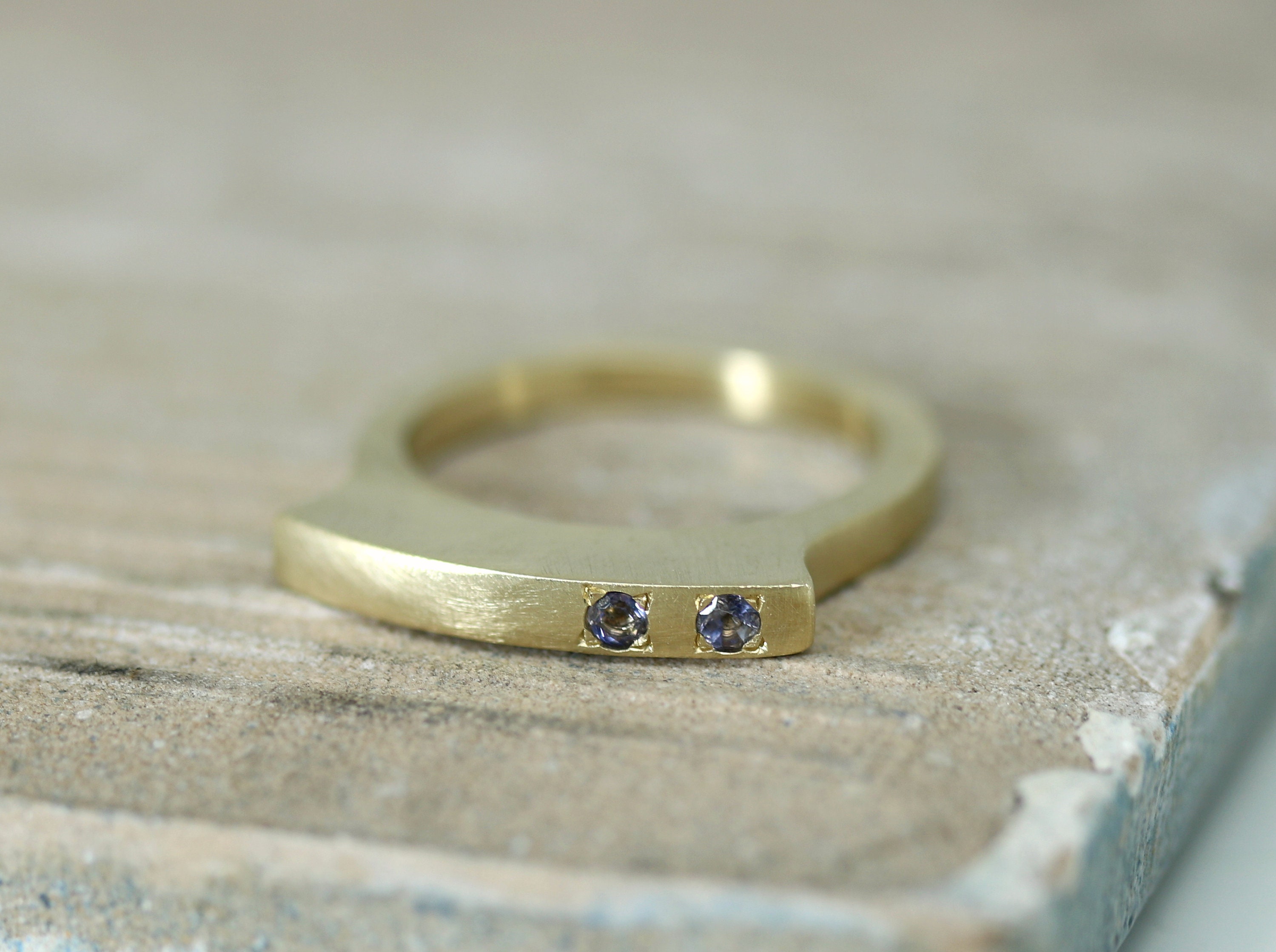 Modern Gold Ring Gold Geometric Ring Amethyst Gold Ring - Etsy