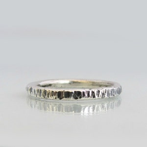 Sterling Silver Band, Stacking Band, Silver Stacking Rings, Hammered ...