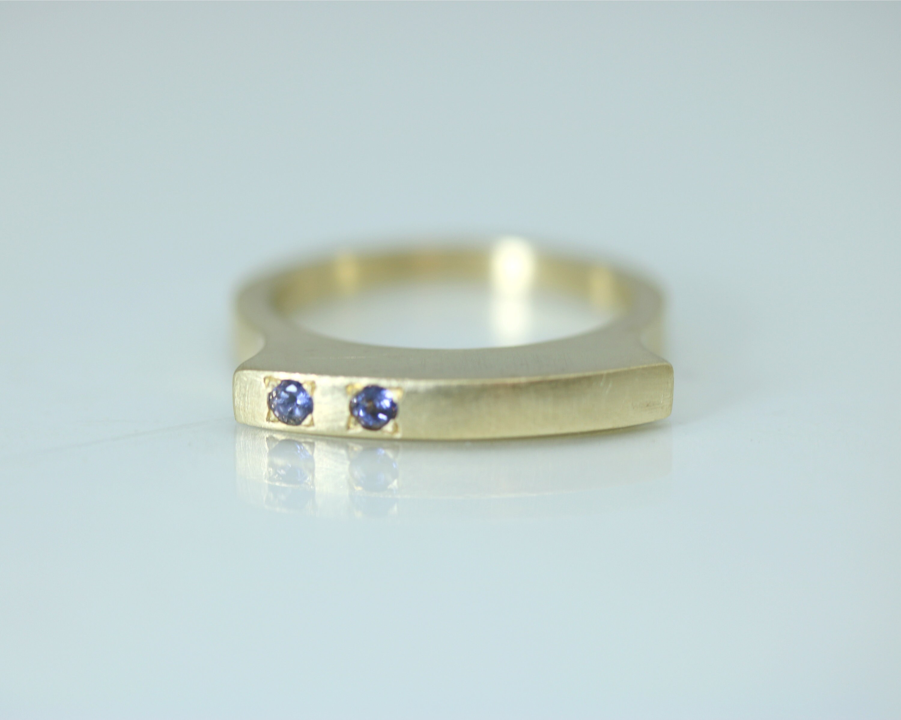 Modern Gold Ring Gold Geometric Ring Amethyst Gold Ring - Etsy