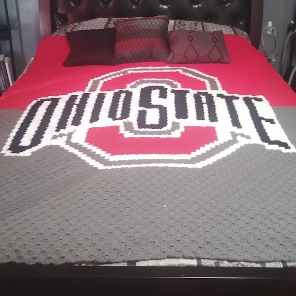 Ohio State Afghan - Etsy