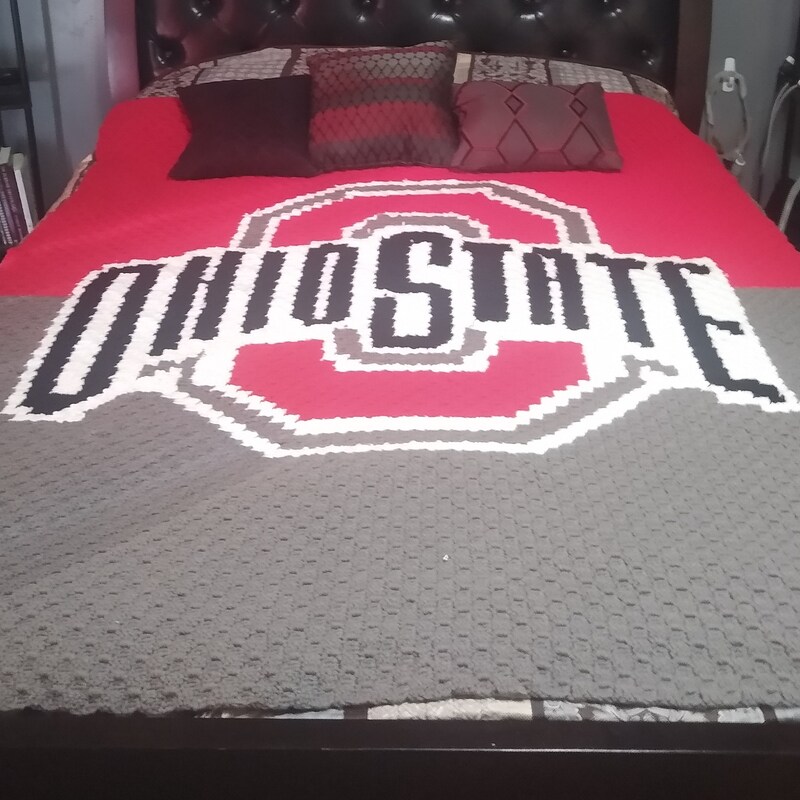 Ohio State Afghan - Etsy