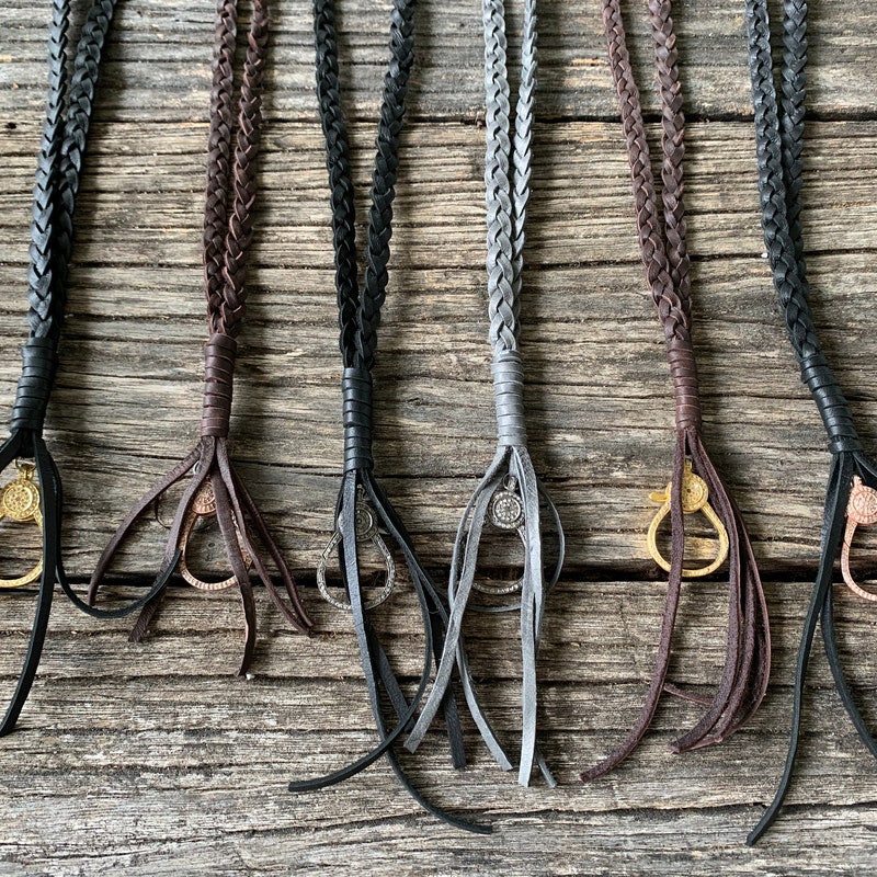 Leather Lariat - Etsy