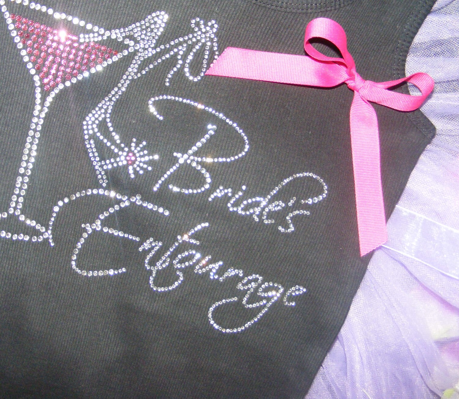 6 Brides Entourage Martini Glass Rhinestone Iron On Etsy