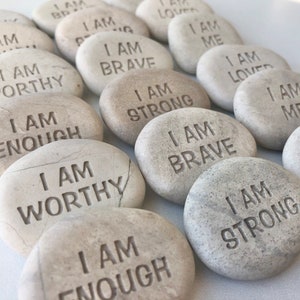Affirmation Stones Positive Message - Great for Daily Affirmations for ...