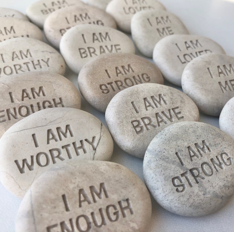 Affirmation Stones Positive Message Great for Daily - Etsy