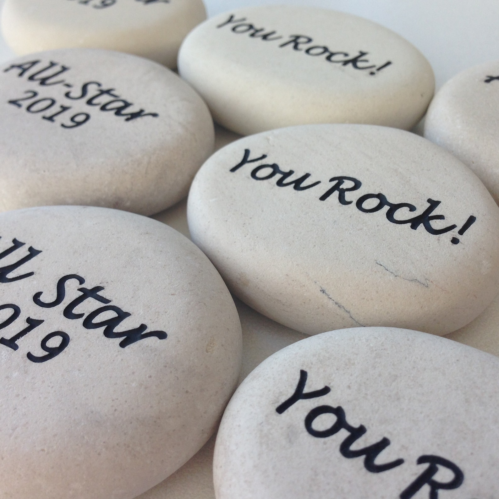 1 Custom Engraved 2 Stone With YOUR Words or Names 2 - Etsy