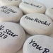 1 Custom Engraved 2" Stone With YOUR Words or Names (2 Lines, 12 ...