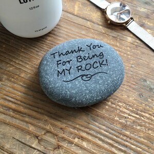 Thank You Rock! Paperweight Gratitude Gift - Rock Made of 100% Natural ...