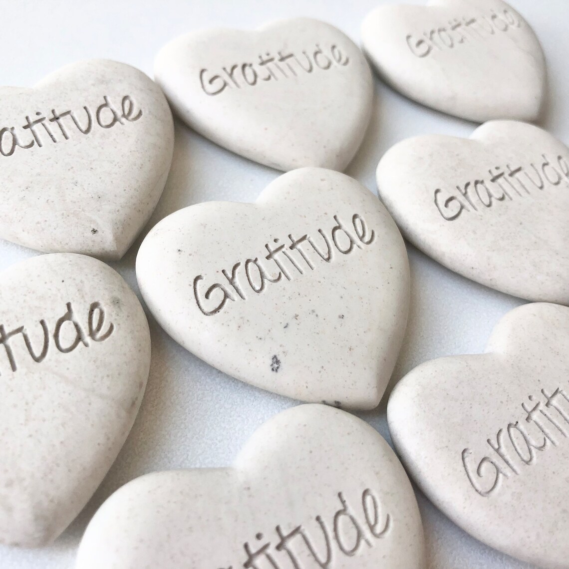 Gratitude Rock, Heart Shaped Worry Stone for Inspiration and Support in ...