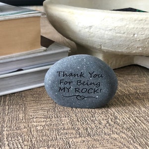 Thank You Rock! Paperweight Gratitude Gift - Rock Made of 100% Natural ...