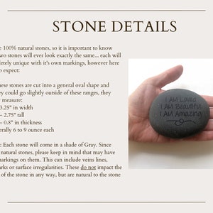 Positive Affirmation Rock - Daily Affirmations Stone. Great ...