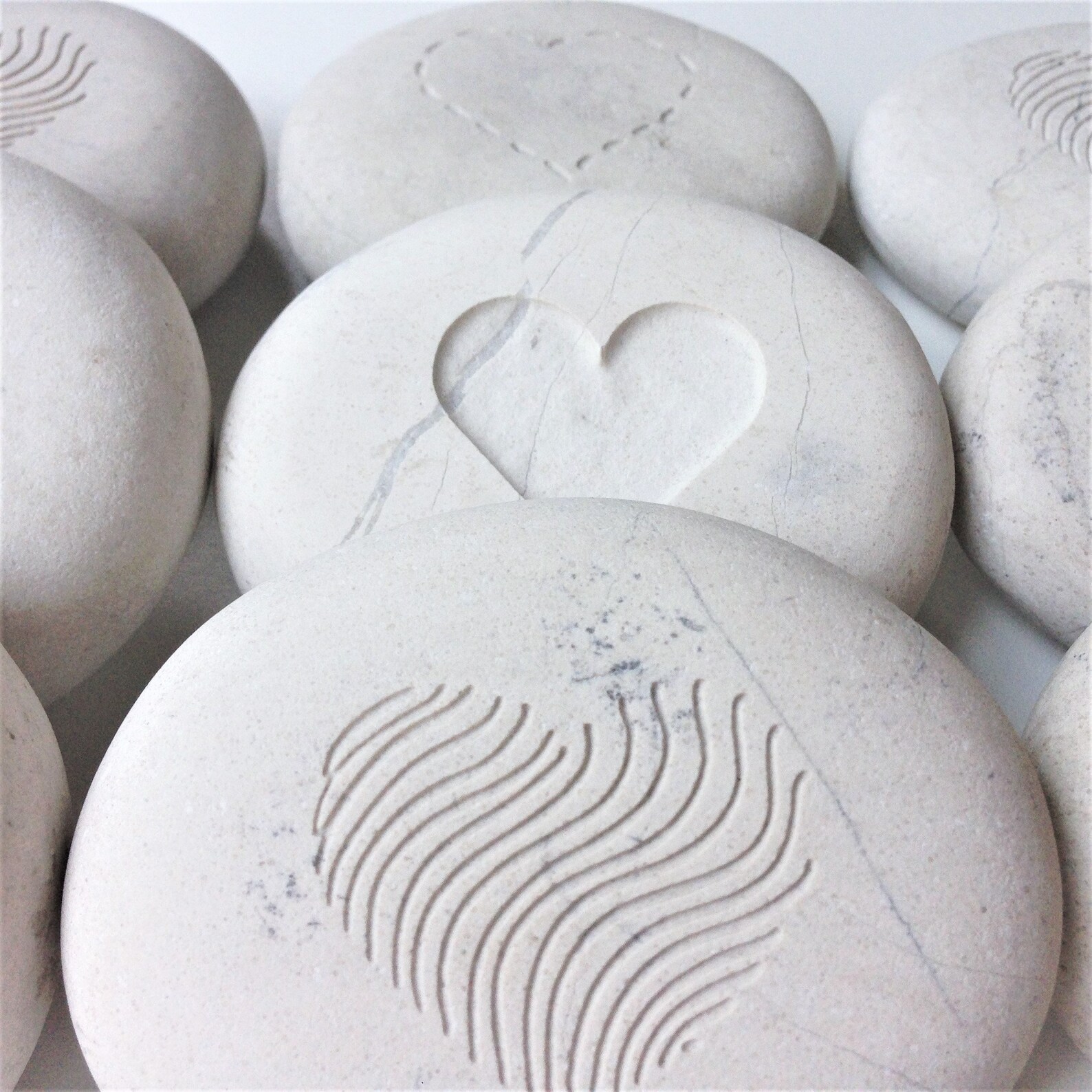Custom Engraved Cream-white Stone With YOUR Message - Etsy