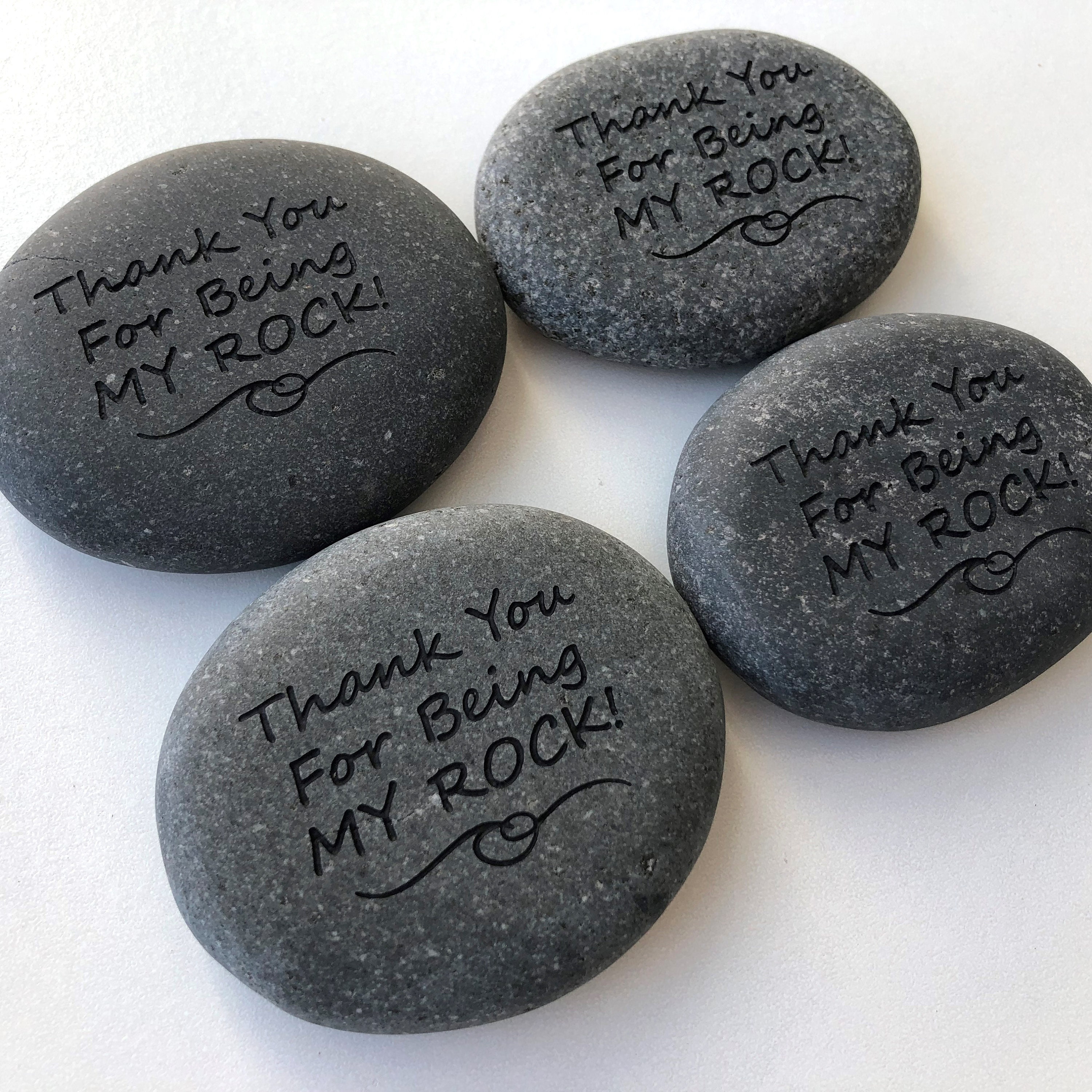 Thank You Rock Paperweight Gratitude Gift Rock Made of 100% - Etsy