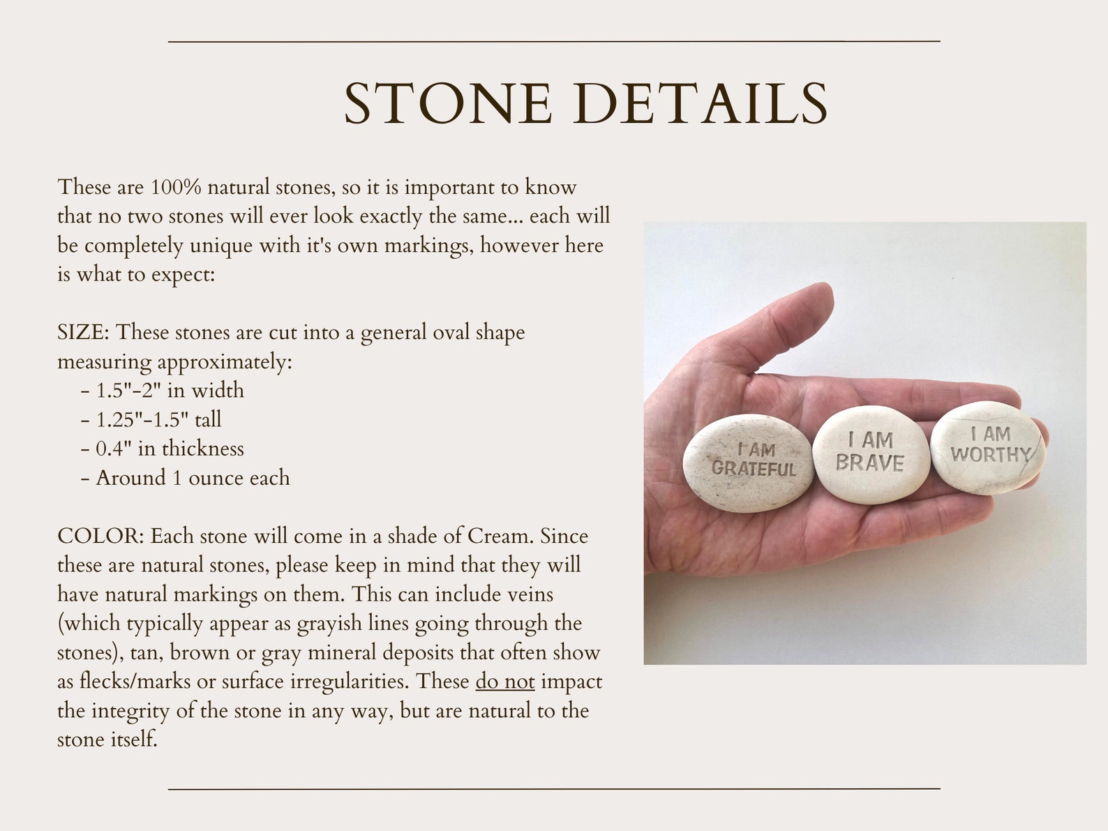 Affirmation Stones Positive Message - Great for Daily Affirmations for ...