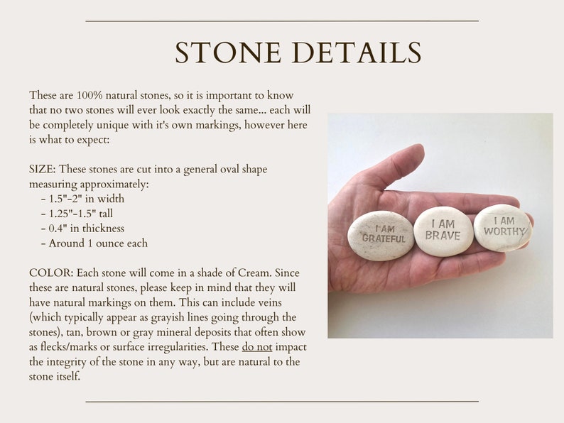 Affirmation Stones Positive Message - Great for Daily Affirmations for ...