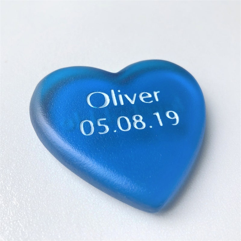 Blue Beach Glass Heart - Etsy