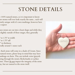 Courage Rock, Heart Shaped Worry Stone for Inspiration and Support in ...