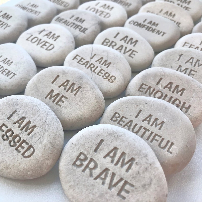 Affirmation Stones Positive Message Great for Daily - Etsy