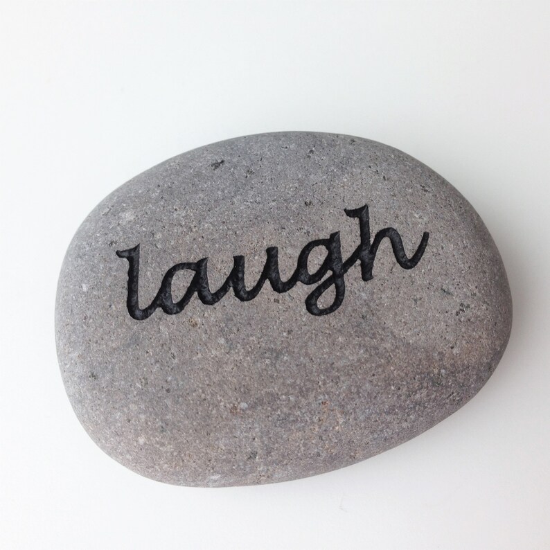 1 Custom Engraved 2 Stone with YOUR Words or Names 2 | Etsy