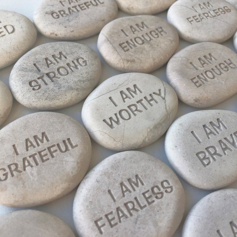 Affirmation Stones Positive Message Great for Daily - Etsy