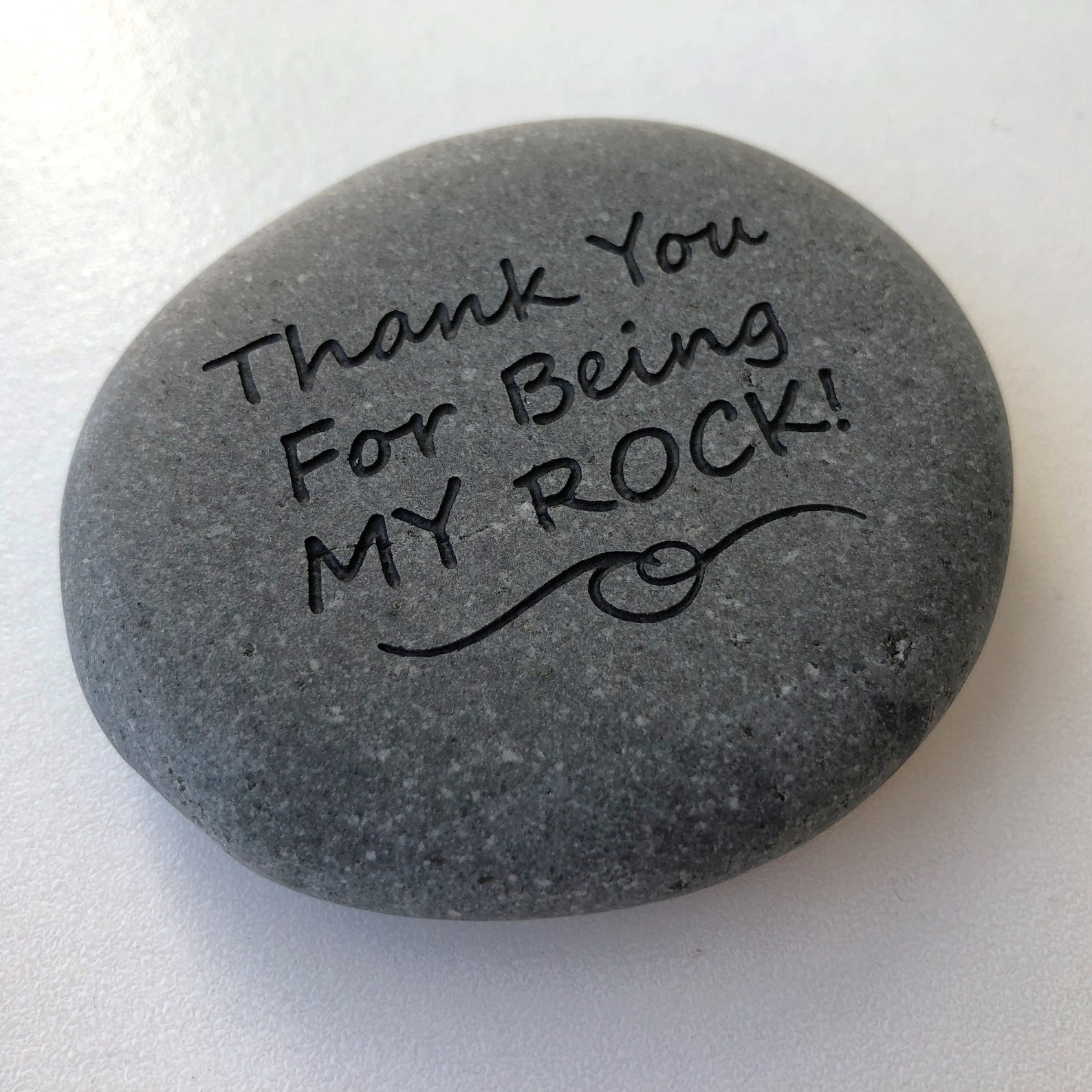 Thank You Rock! Paperweight Gratitude Gift - Rock Made of 100% Natural ...
