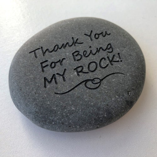 Thank You Rock Paperweight Gratitude Gift Rock Made of 100% - Etsy