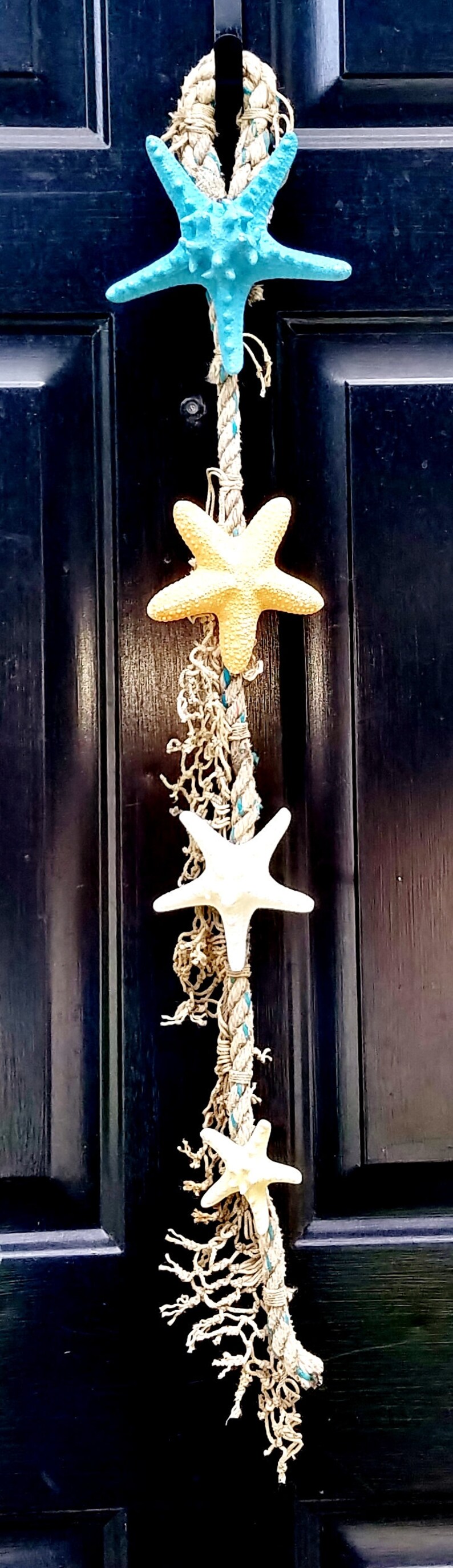 Natural Starfish Hanging Fishing Net Wall Rope Garland Swag | Etsy