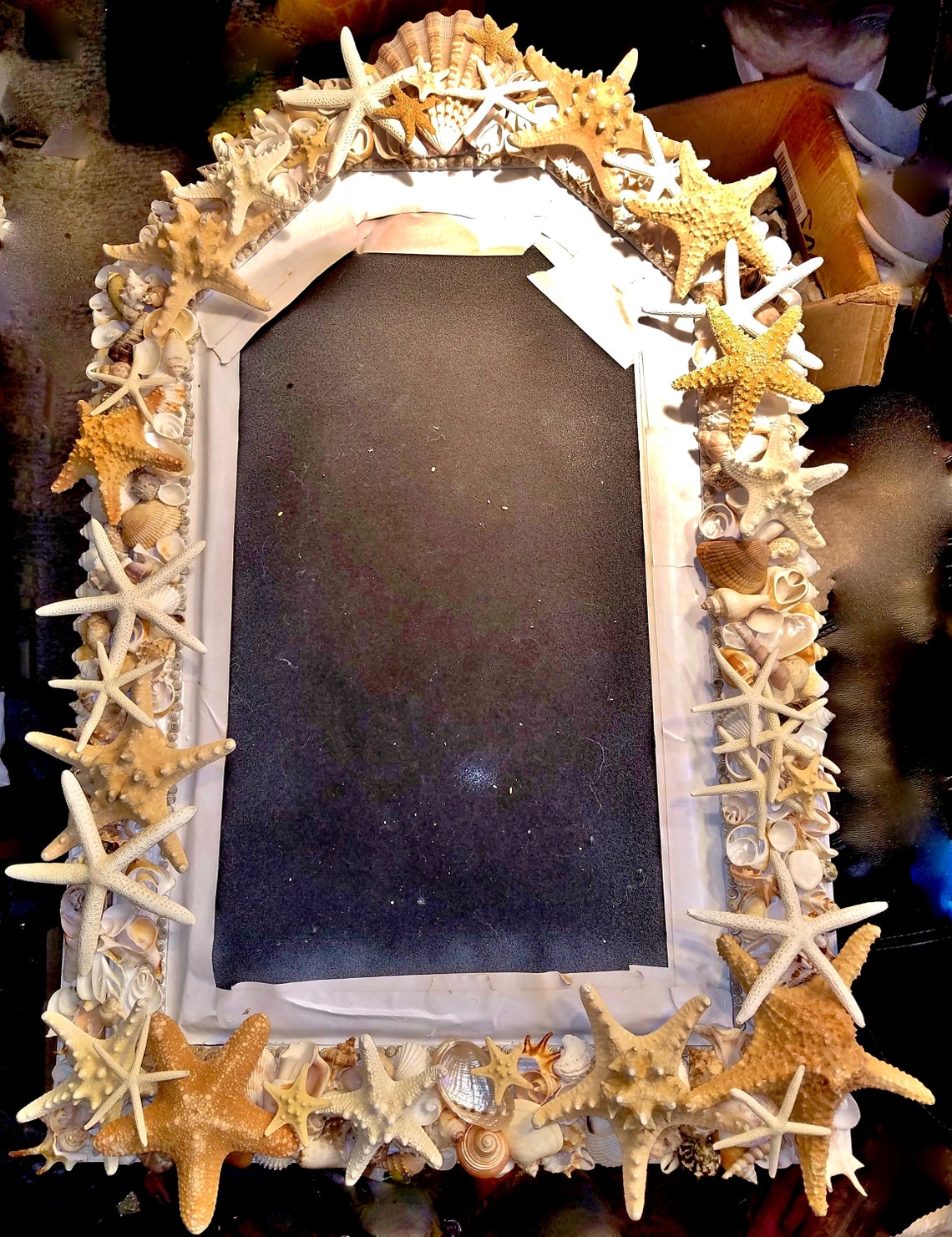 Large STARFISH Seashell Coastal Beach MIRROR Cottage Boho - Etsy