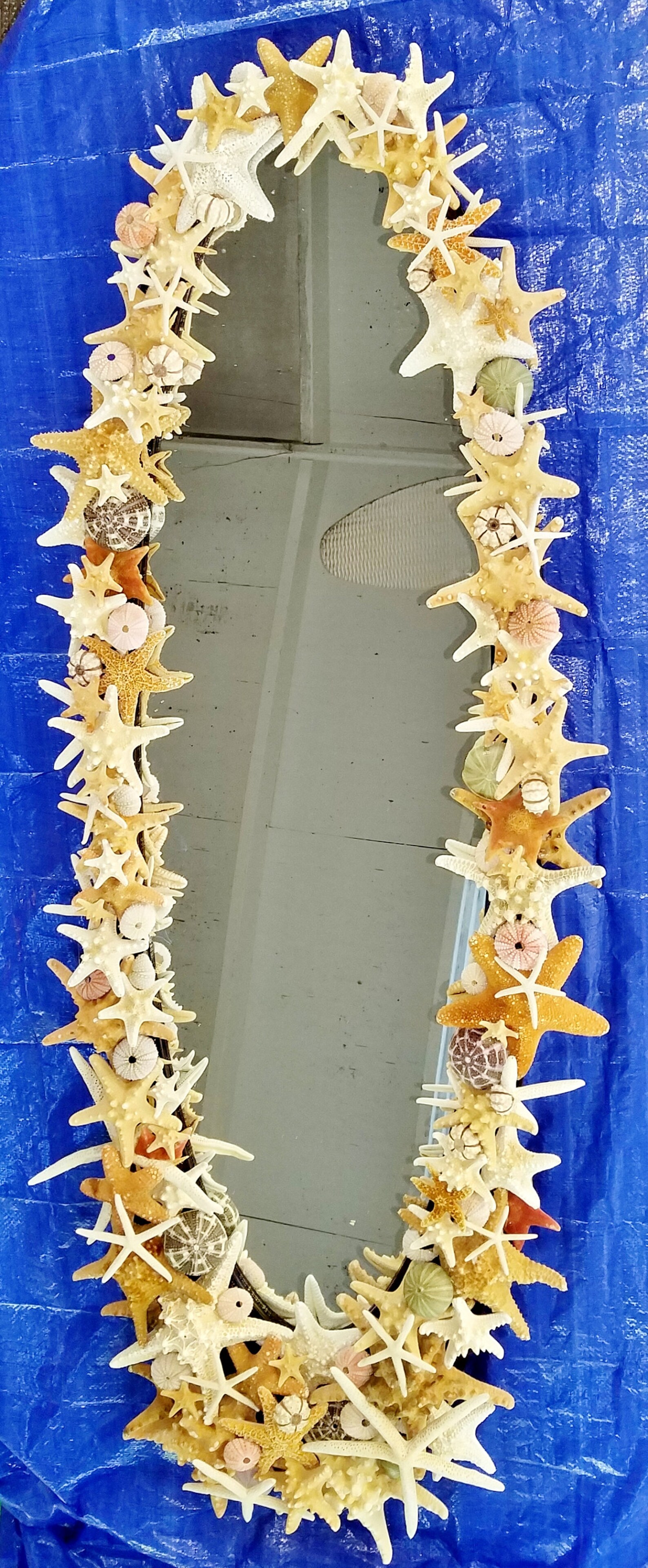 Large STARFISH Seashell Coastal Beach MIRROR Cottage Boho - Etsy