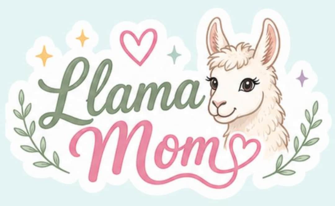 Llama Mom | 3 Inch Sticker Decal - Etsy