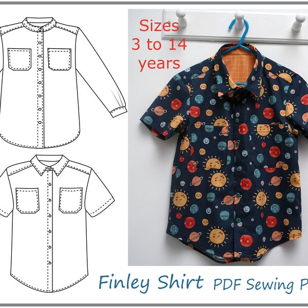 Boy Shirt Pattern - Etsy