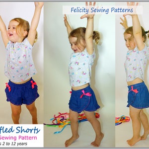 Cute Ruffled Shorts Sewing Pattern Ruffled Shorts Pdf Sewing - Etsy