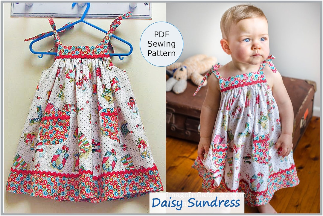 Baby and Girls Easy Sundress Sewing Pattern, Daisy Sundress, Pdf Sewing ...