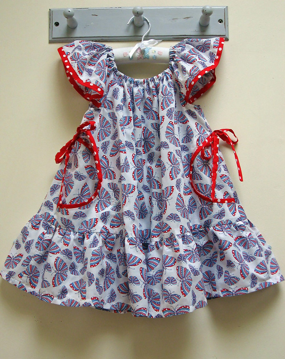 Butterfly Dress PDF sewing pattern girl's flutter sleeve | Etsy