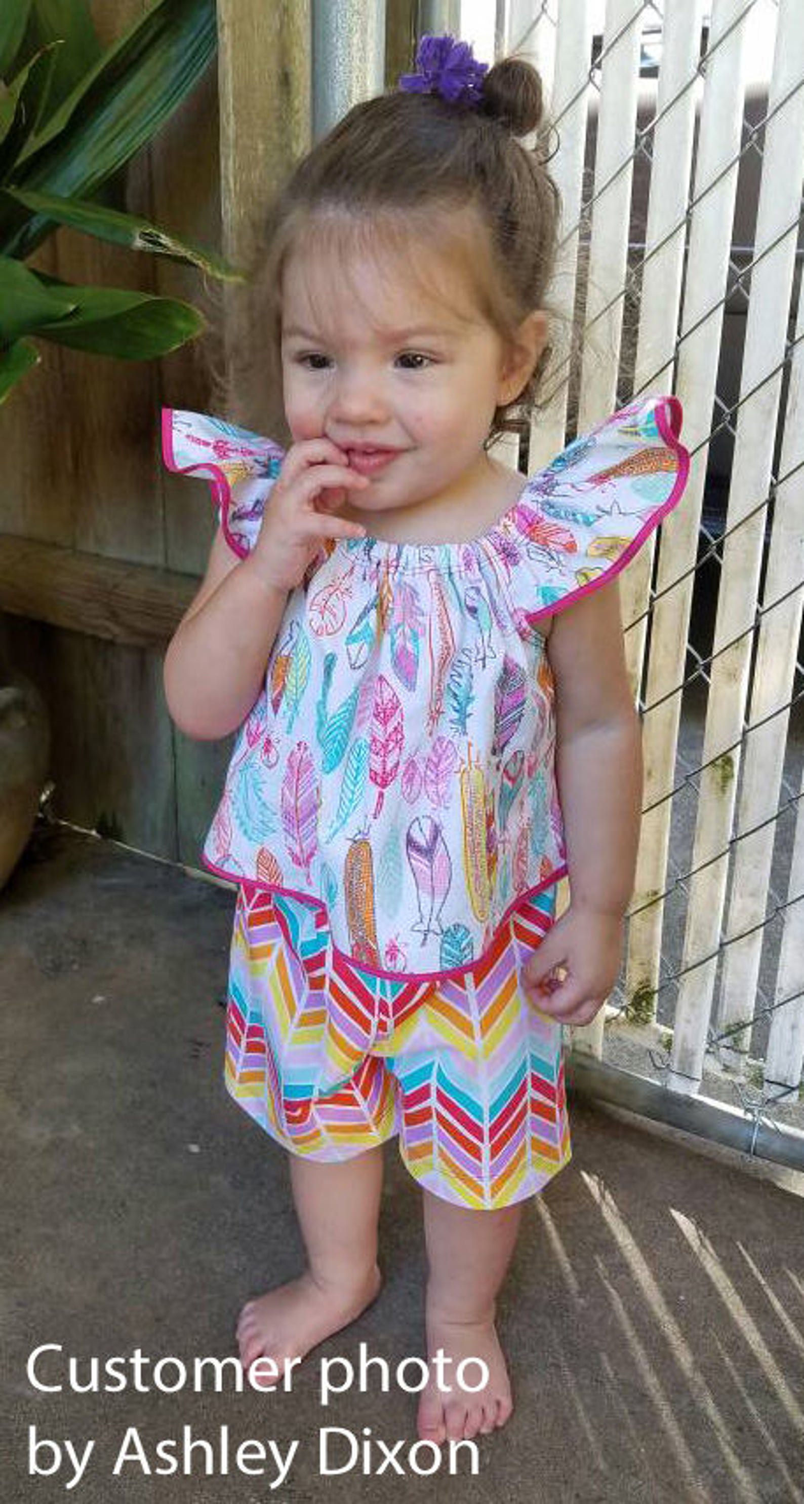 Sewing Pattern Girls Flutter Top and Dress TILLY TOP & DRESS | Etsy