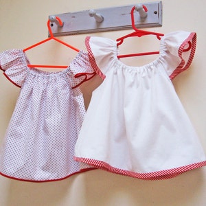 Flutter Sleeve Sewing Pattern, Tilly Top & Dress Girl's Flutter Top ...