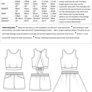 Pdf Sewing Pattern for Girls Summer Top, Shorts and Skirt. GELATO Top ...