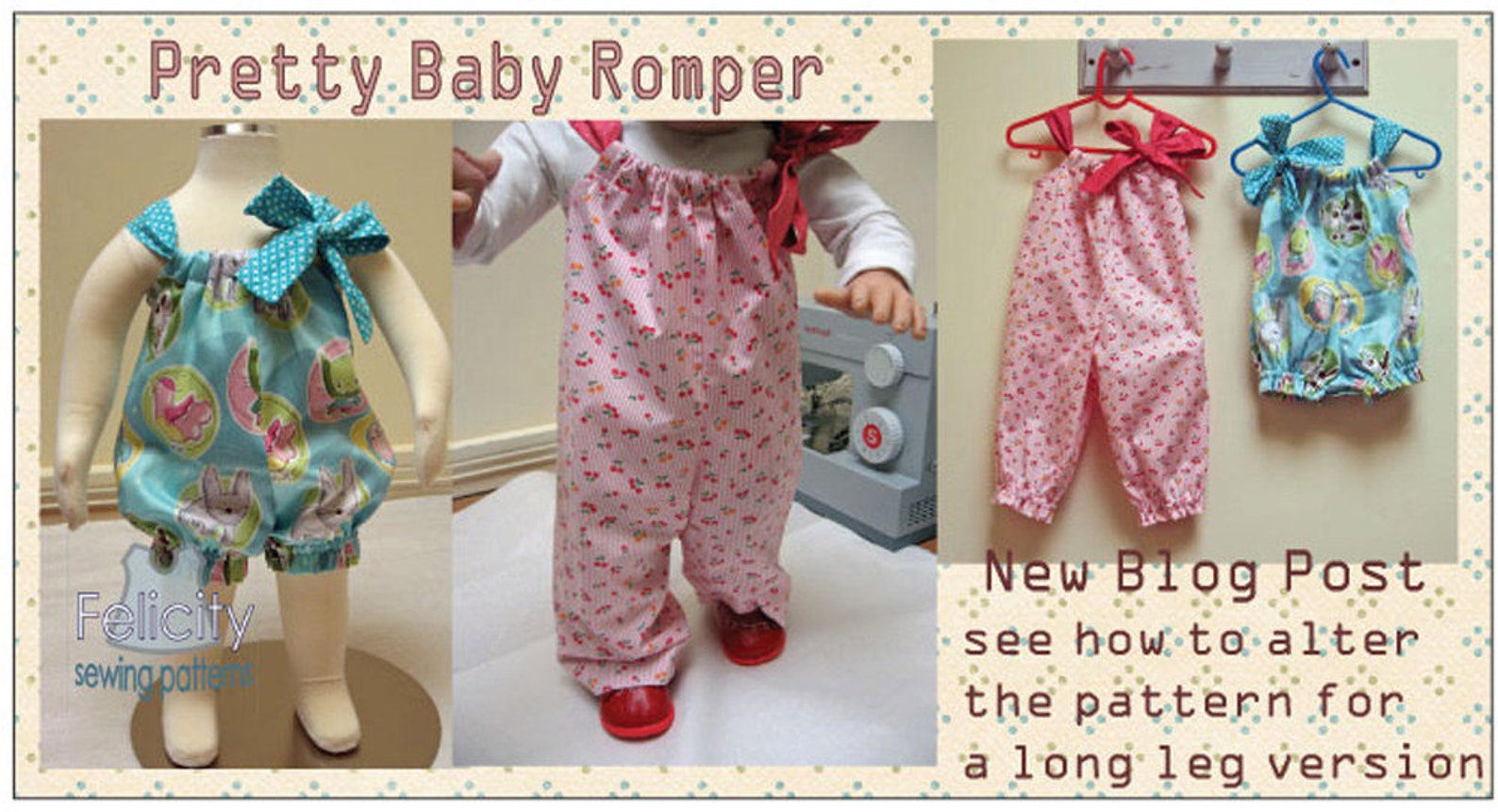 Baby Romper Pdf Sewing Pattern Easy Baby Girls Romper Pattern | Etsy