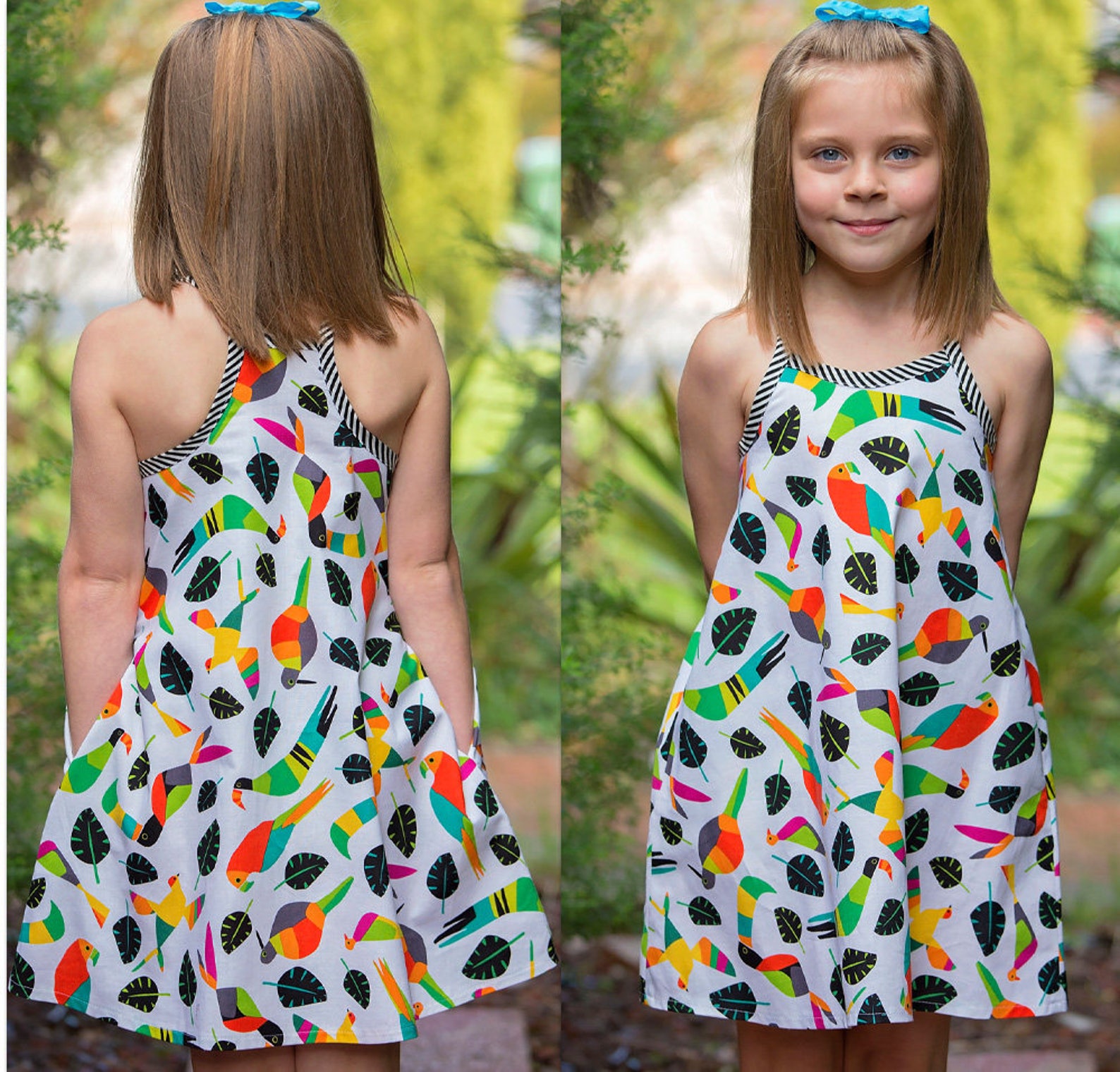 Girl's wrap-back top pdf sewing pattern Rio Top and Dress | Etsy