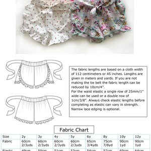 Cute Ruffled Shorts Sewing Pattern, Ruffled Shorts Pdf Sewing Pattern ...