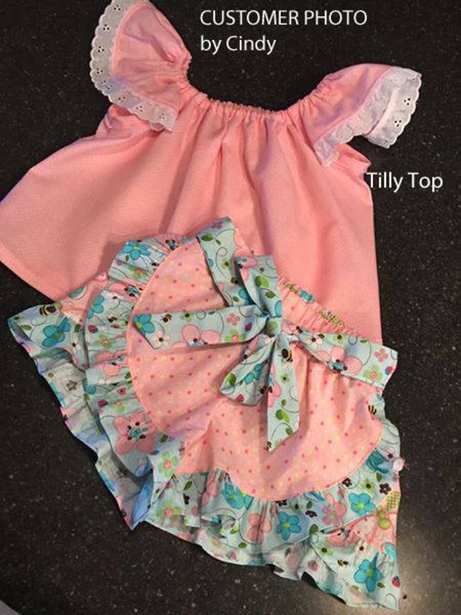 Sewing Pattern Girls Flutter Top and Dress TILLY TOP & DRESS | Etsy