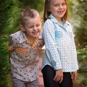 Unisex Kid's Casual Shirt Pattern Sizes 4 to 14 Years, All Seasons, PDF ...