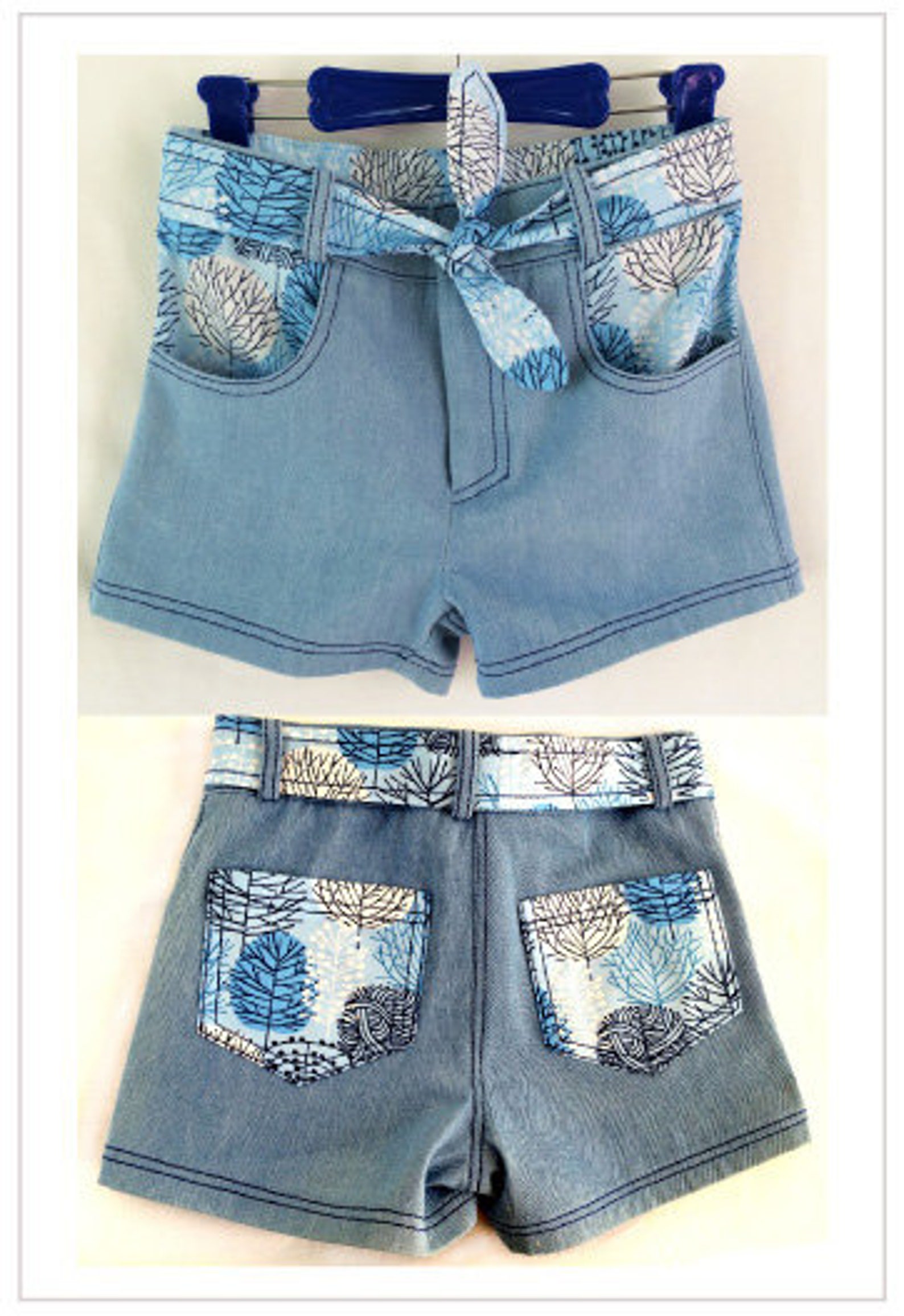 Jeans-style Shorts Sewing Pattern Sandy Bay Shorts Girls | Etsy