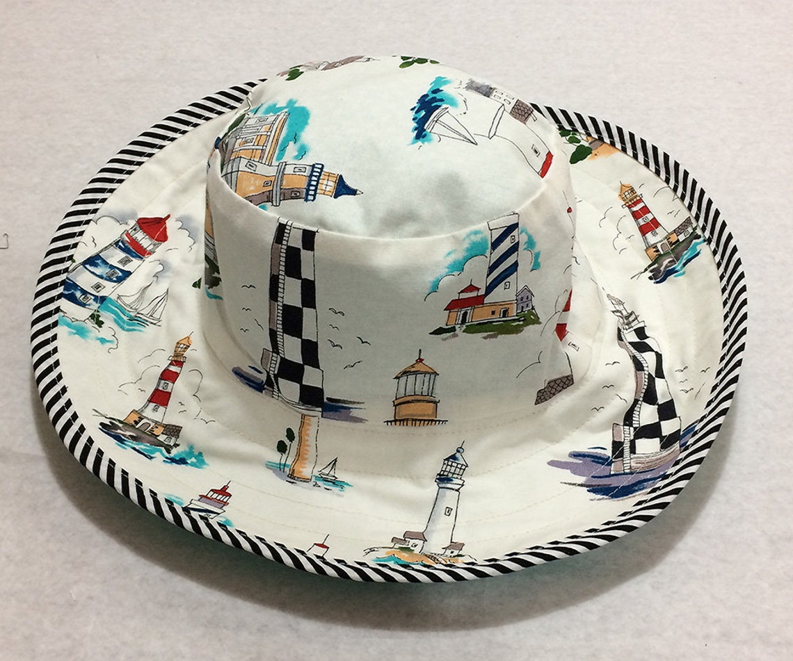 Sun Hat Pdf Sewing Pattern for Adults and Kids Sizes, Reversible Fabric ...